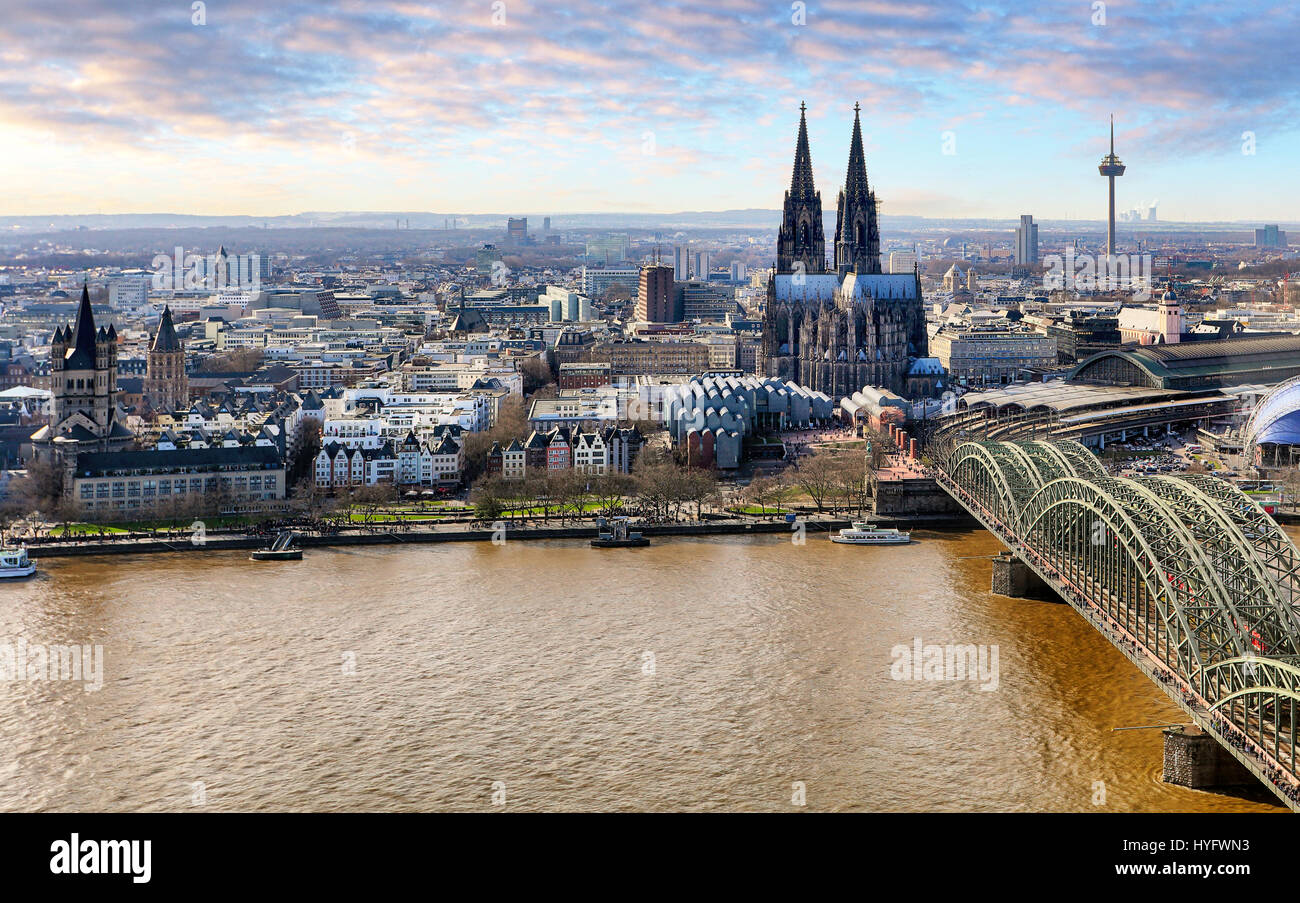 Aerial view of cologne hi-res stock photography and images - Alamy