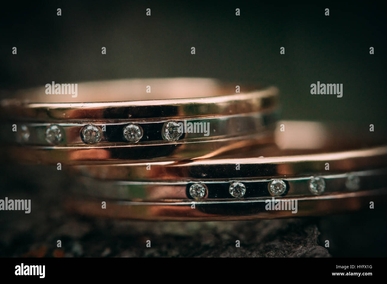 Silver wedding rings realistic hi-res stock photography and images - Alamy