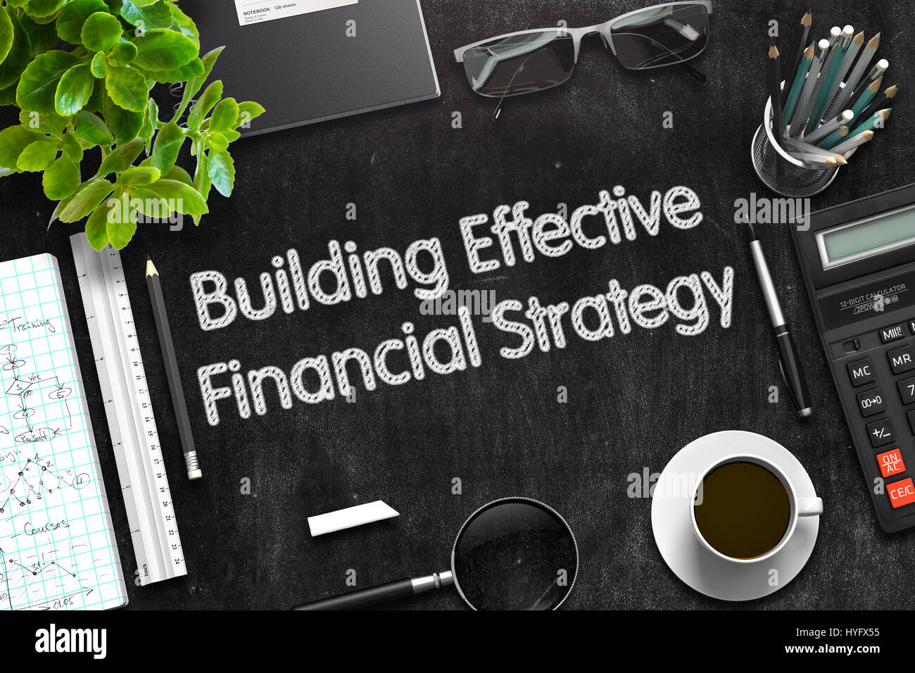 Building Effective Financial Strategy Concept. 3D render Stock Photo ...