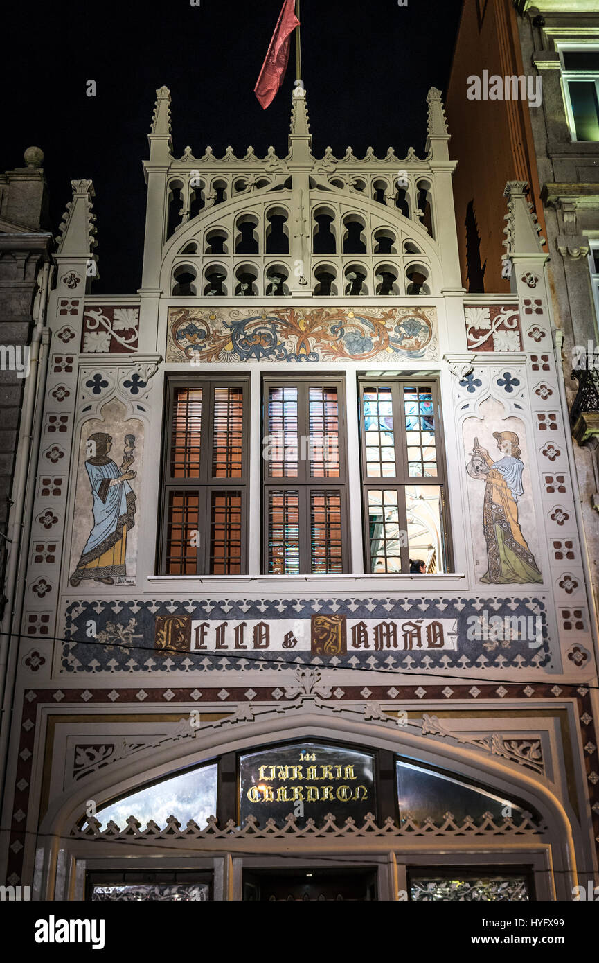 Frontage of Lello Bookshop (Livraria Lello) - famous book store in ...