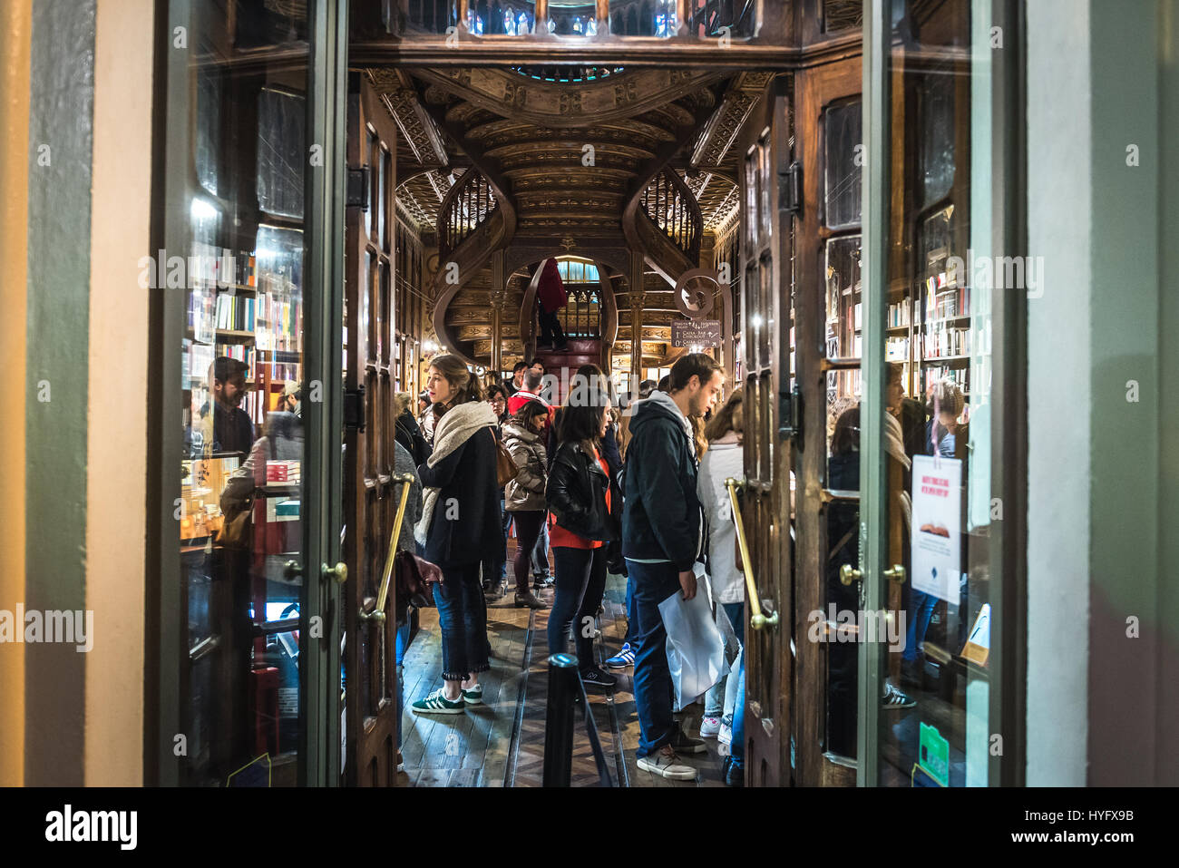Lello Bookshop (Livraria Lello) - famous book store in Porto city on ...