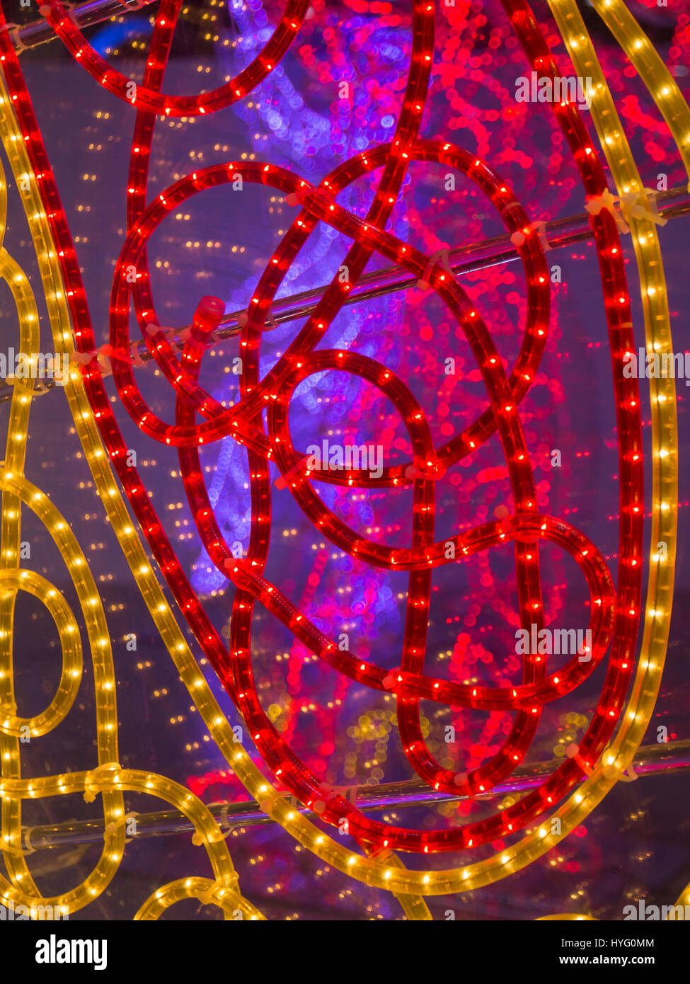 Close up of Red and Yellow Leds Illumination Arrangement Stock Photo ...