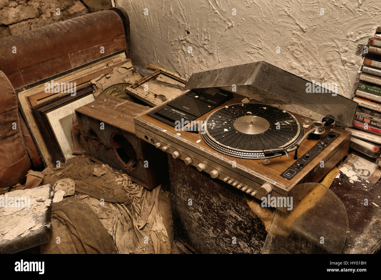 LICHFIELD, UK: A record player. THE MYSTERIOUS and decrepit remains of ...