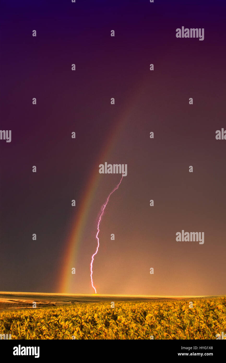 Rainbow through clouds hi-res stock photography and images - Alamy