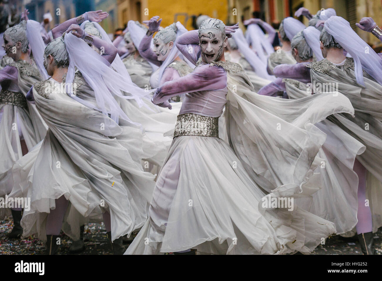 ALCOI, SPAIN: Women dressed as medieval maidens dance. THE FLAMBOYANT ...