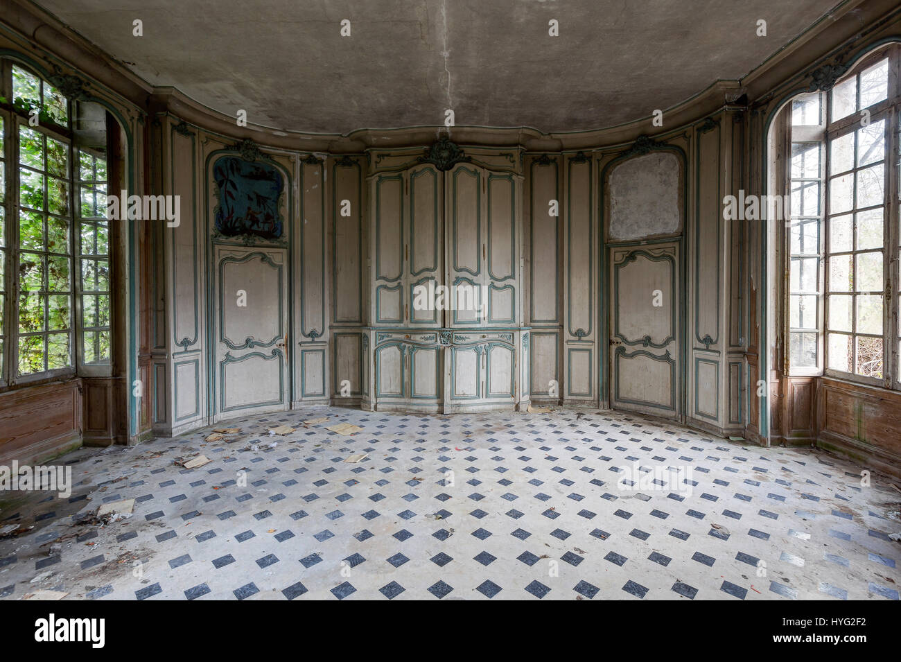 EUROPE: A room sized closet in an abandoned Chateau in France ...