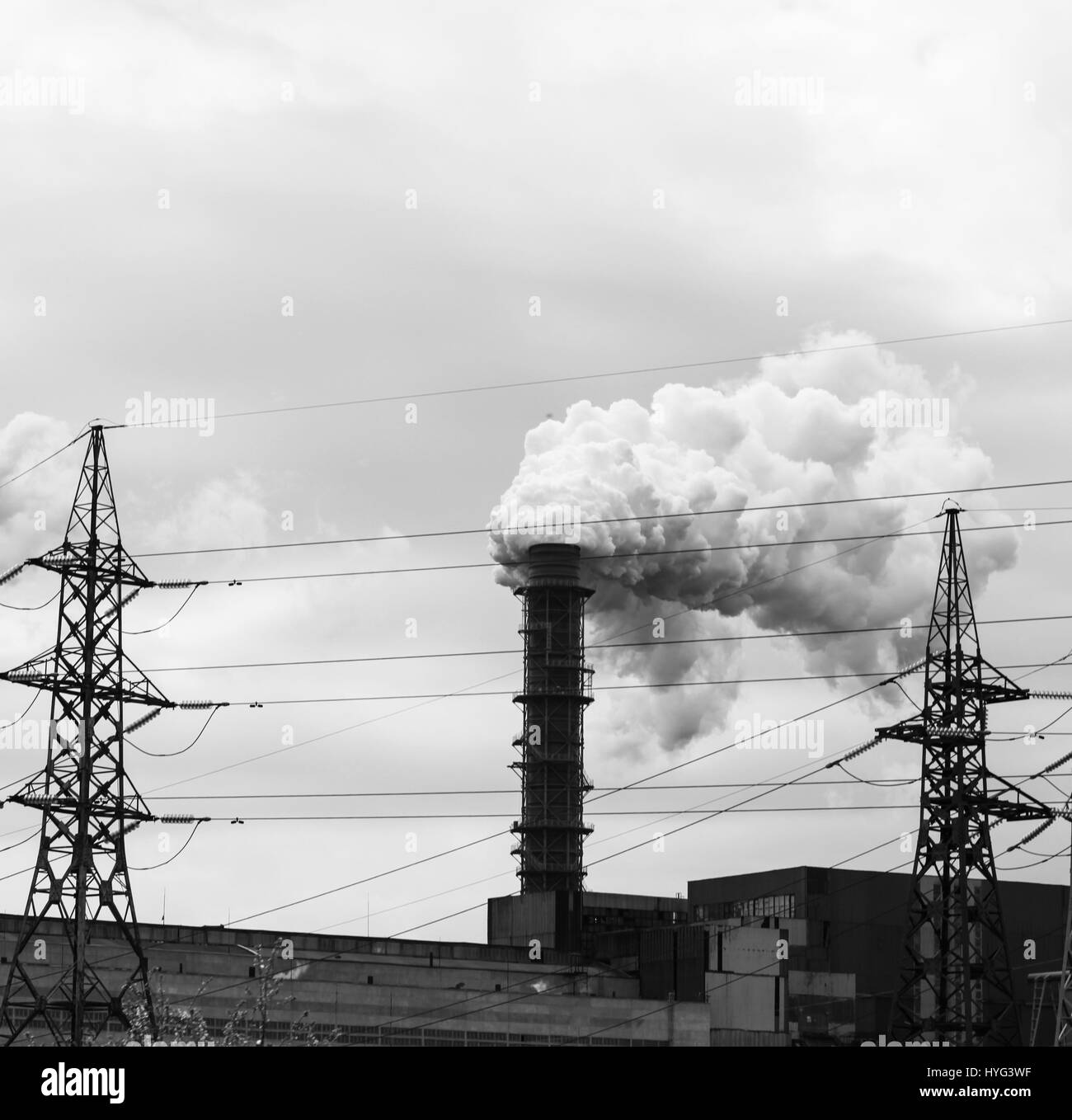 Vapor polluting pollution Black and White Stock Photos & Images - Alamy