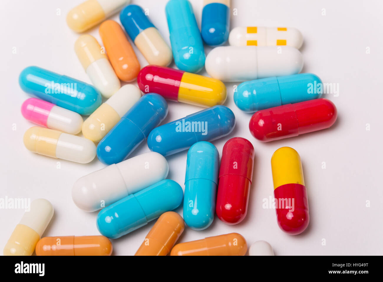 different Tablets pills capsule heap mix therapy drugs Stock Photo - Alamy