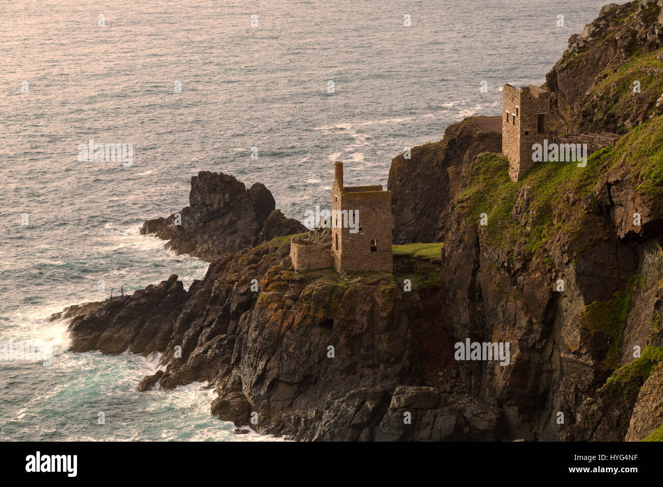 The Crown Engine Houses at Botallack in North Cornwall Stock Photo - Alamy