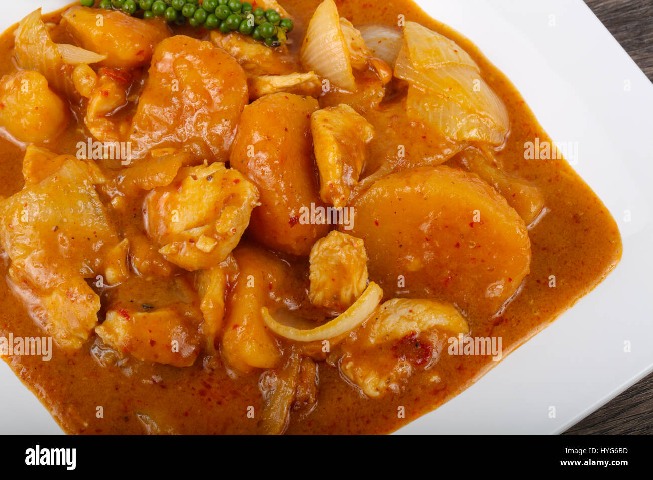 Thai traditional penang curry with chicken and spices Stock Photo - Alamy