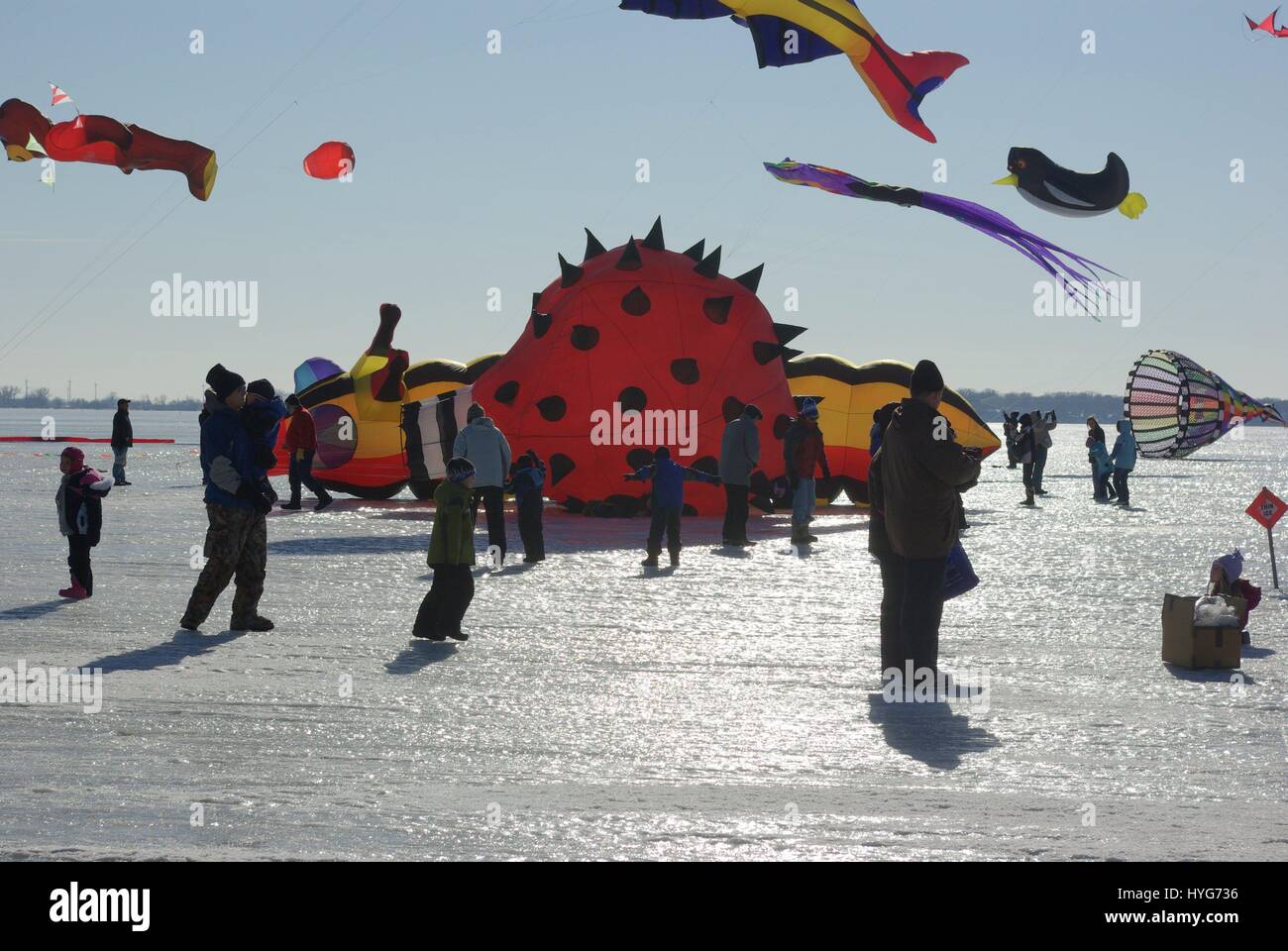 Color the wind Winter Kite Festival Stock Photo - Alamy
