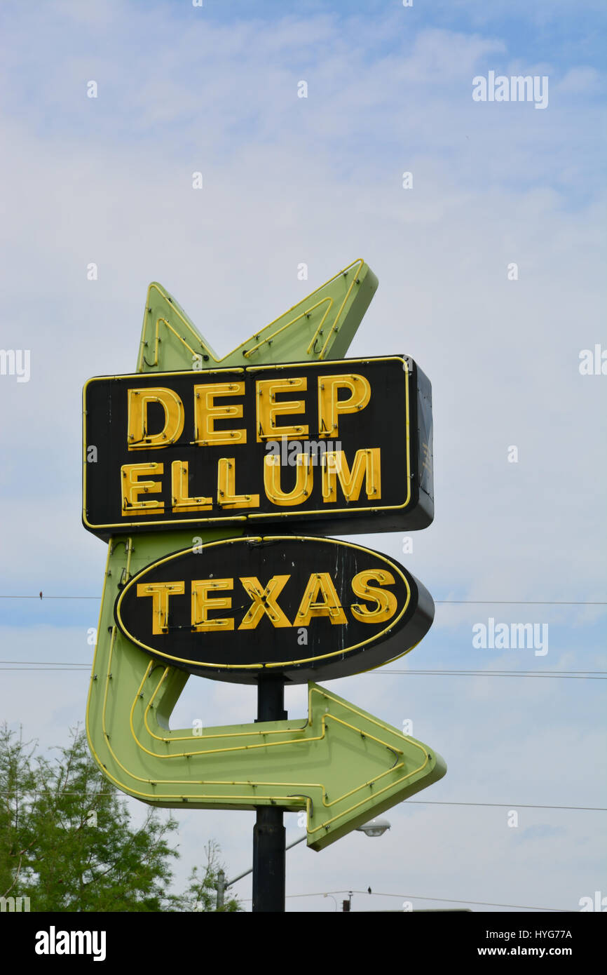 Dallas deep ellum texas sign hi-res stock photography and images - Alamy