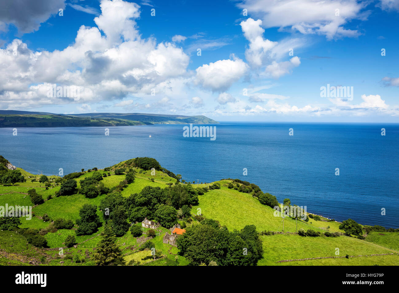 Antrim coast road at garron point hi-res stock photography and images ...