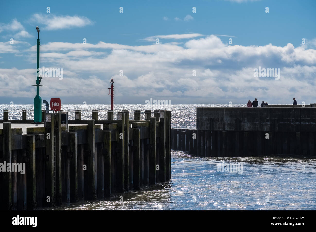 Harbour Walls in West Bay Stock Photo - Alamy