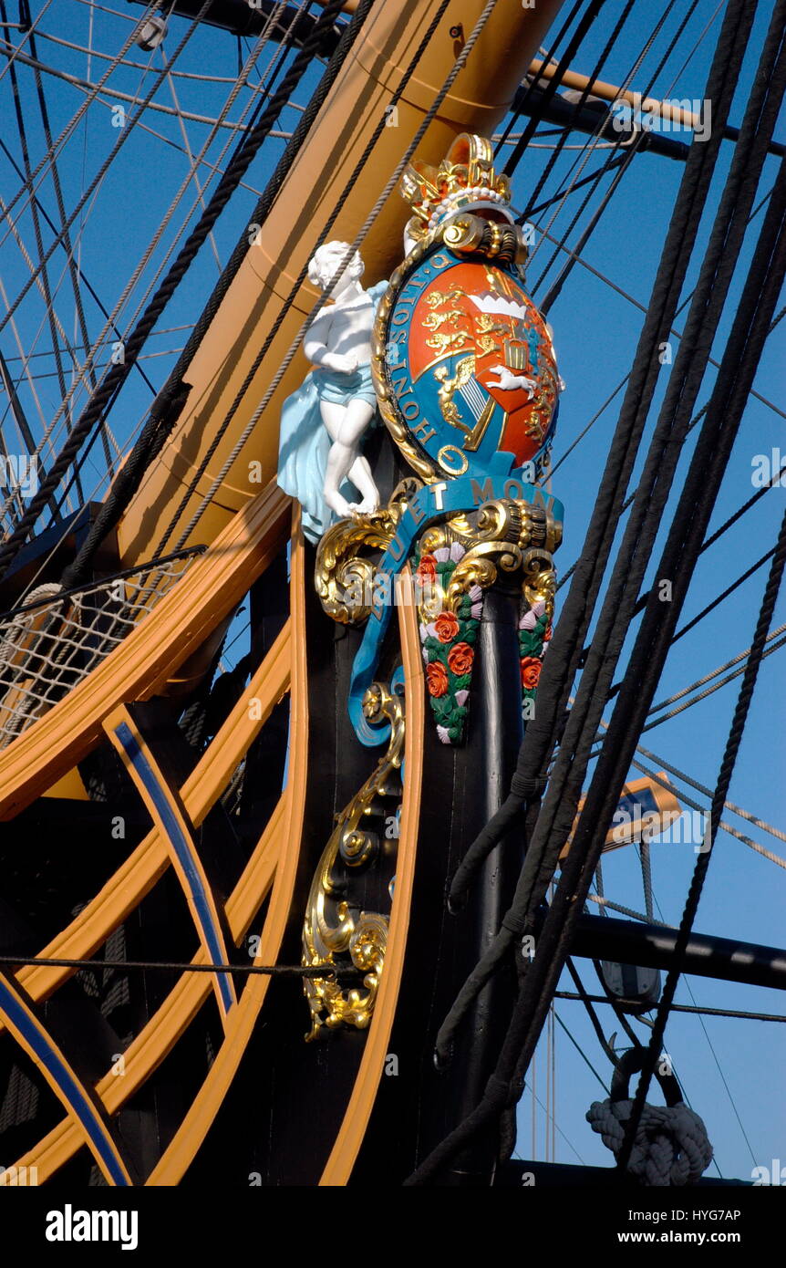 AJAXNETPHOTO. PORTSMOUTH,ENGLAND - FIGUREHEAD - ON HMS VICTORY, ADMIRAL ...