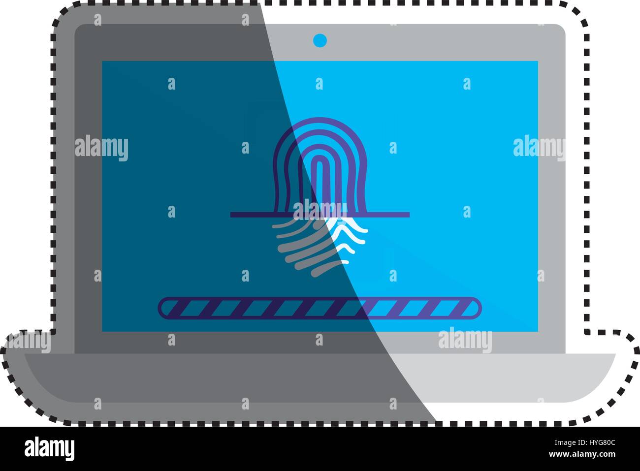 computer lock fingerprint security Stock Vector Image & Art - Alamy