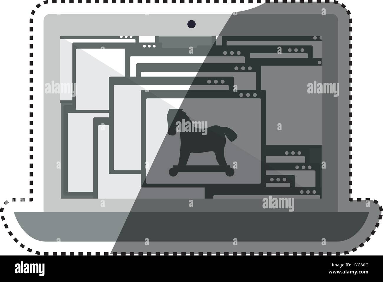 computer infected virus trojan Stock Vector Image & Art - Alamy
