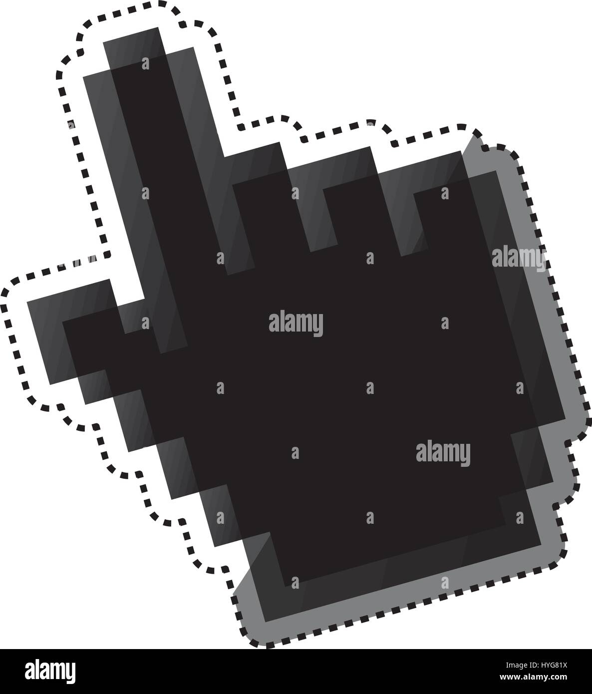 hand pointer computer Stock Vector Image & Art - Alamy