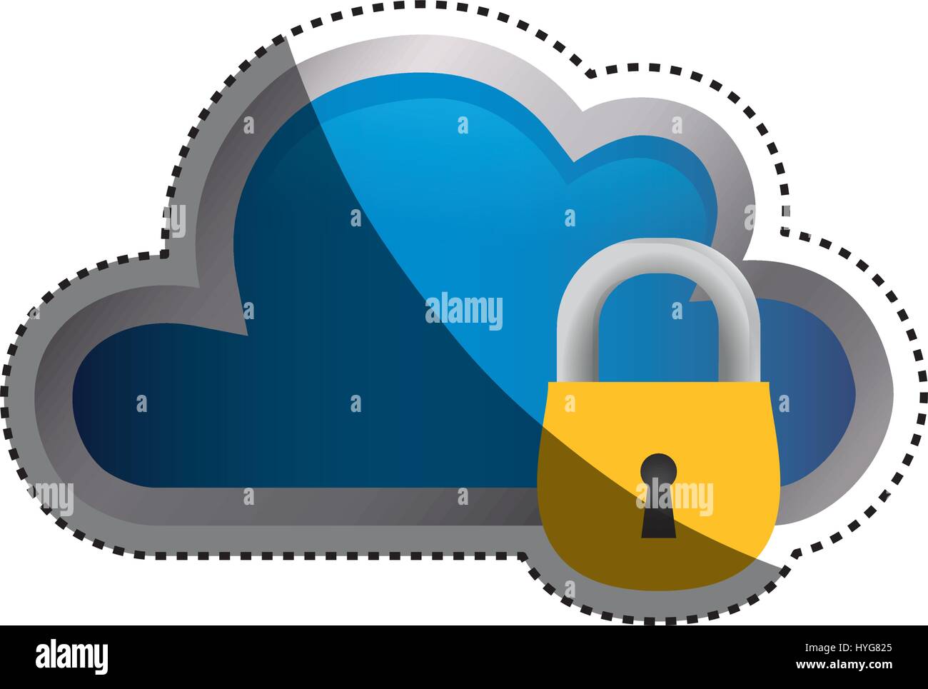 cloud padlock security Stock Vector Image & Art - Alamy