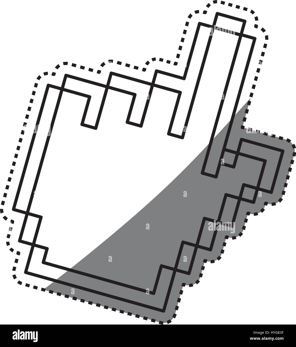 hand pointer computer Stock Vector Image & Art - Alamy