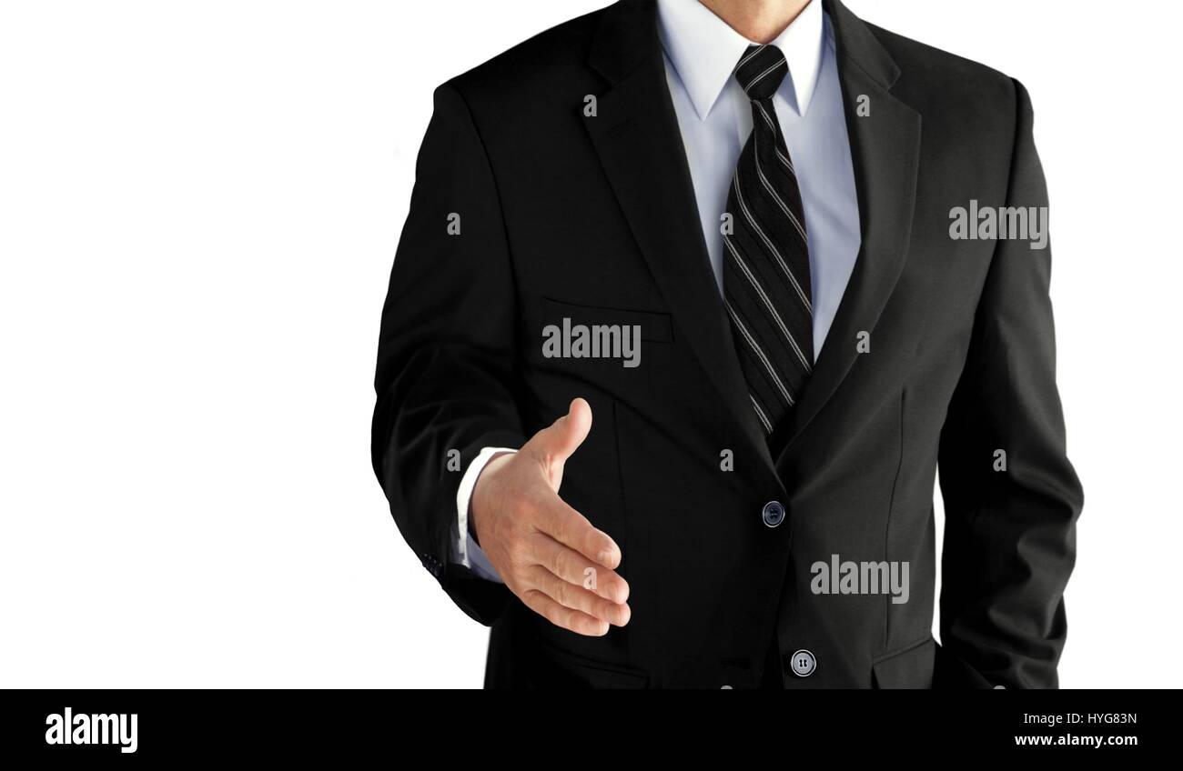 Businessman open hand ready handshake hi-res stock photography and ...