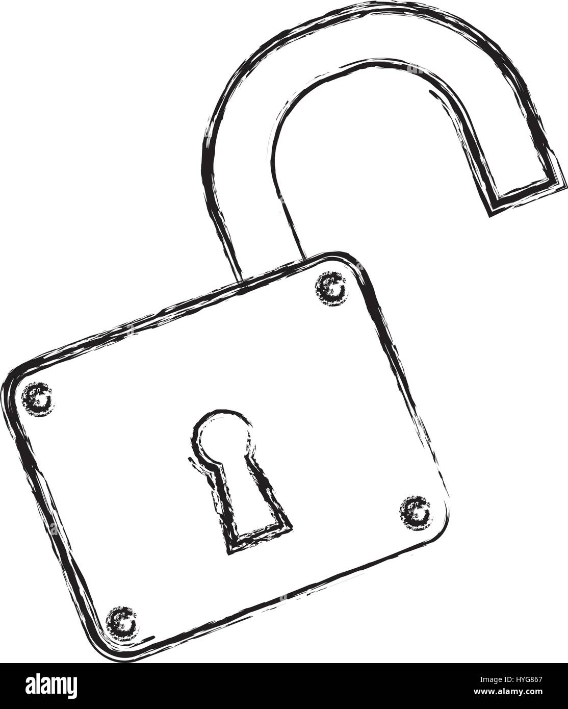 padlock unlocked security object Stock Vector Image & Art - Alamy