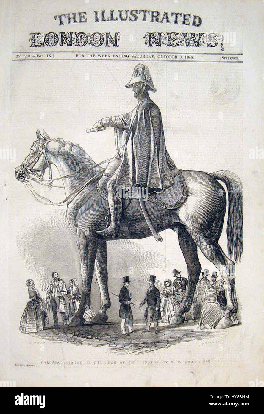 The Wellington Statue, created in 1846, honors Arthur Wellesley, the ...