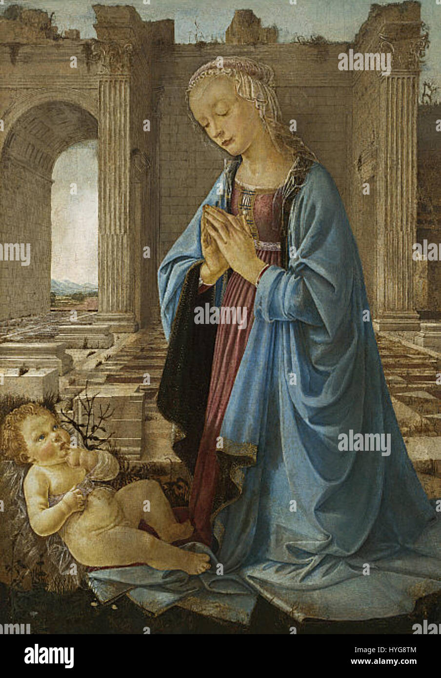 Virgin adoring christ child hi-res stock photography and images - Alamy