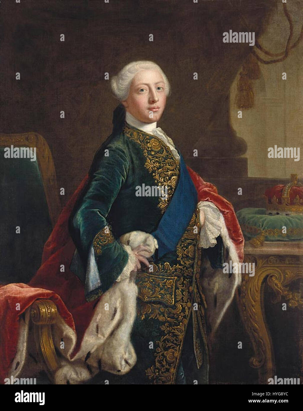This portrait of George III when he was Prince of Wales, painted by Sir ...