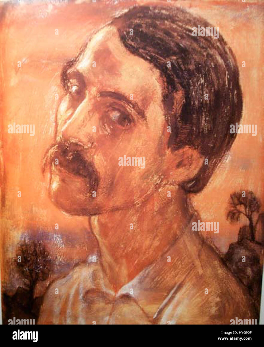 Robert Genin's self-portrait from the 1910s presents the artist’s ...