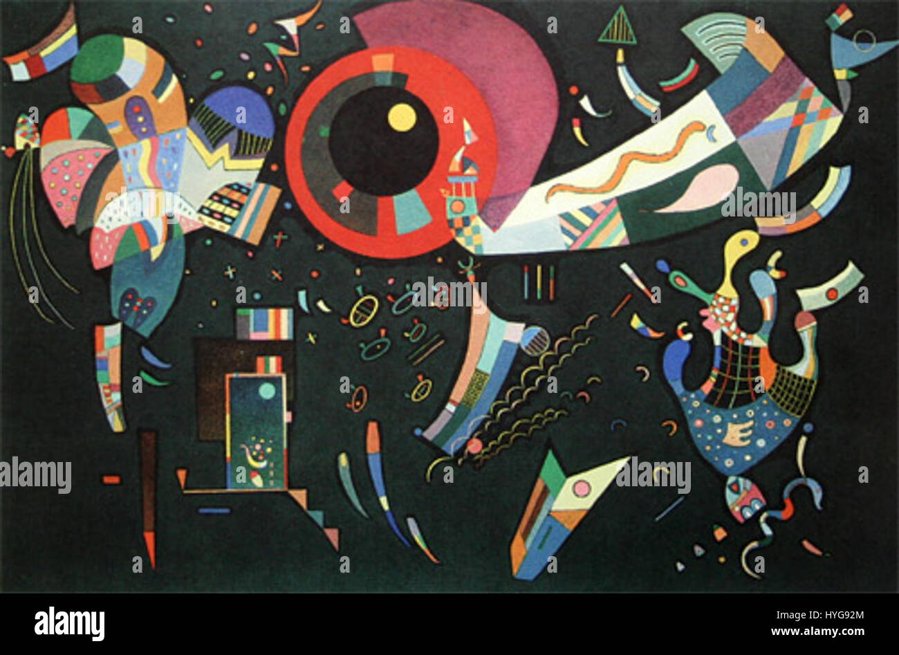 Vassily Kandinsky’s 'Around the Circle' from 1940 is an abstract ...