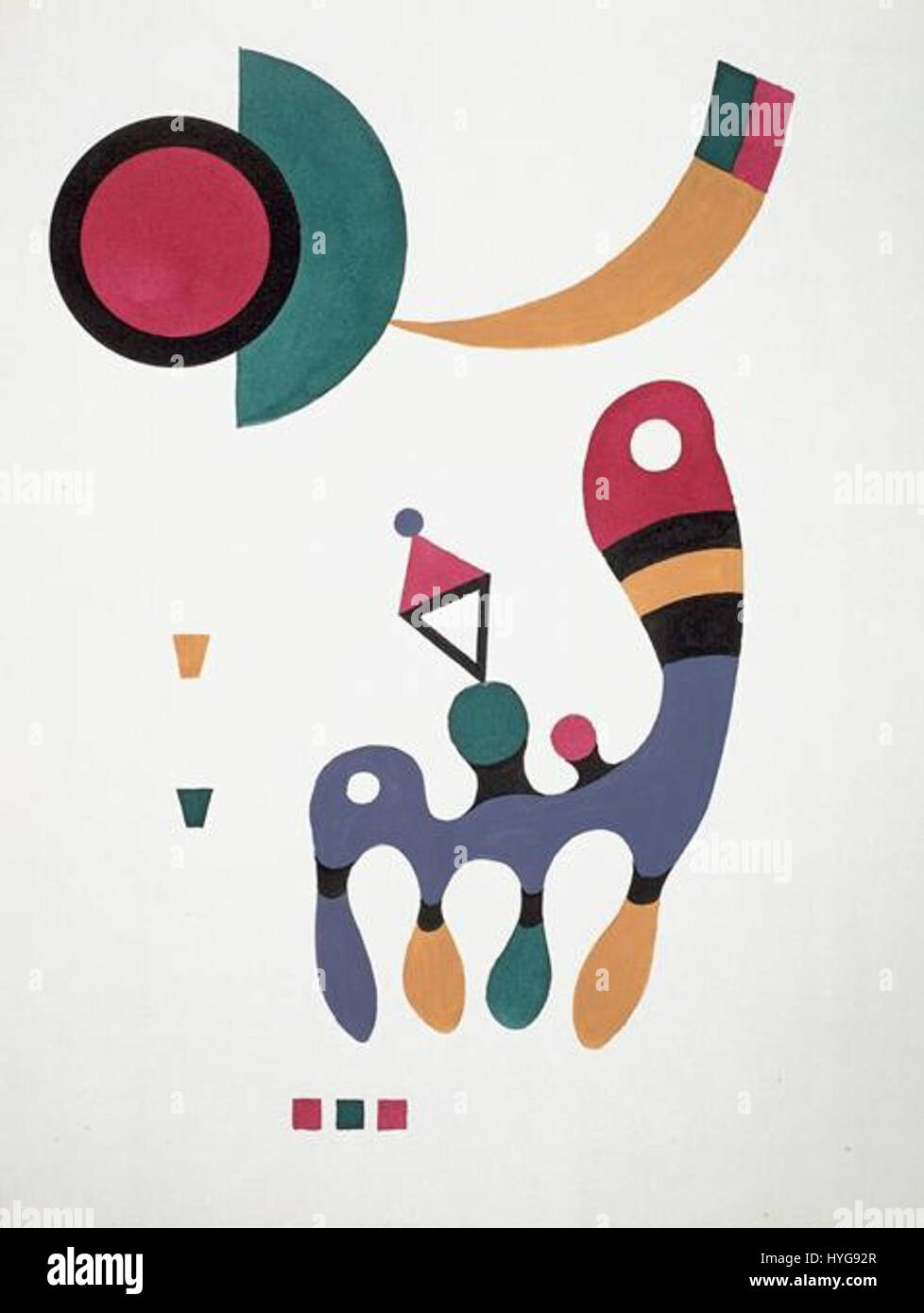 Vassily Kandinsky's 1944 composition exemplifies his abstract style ...