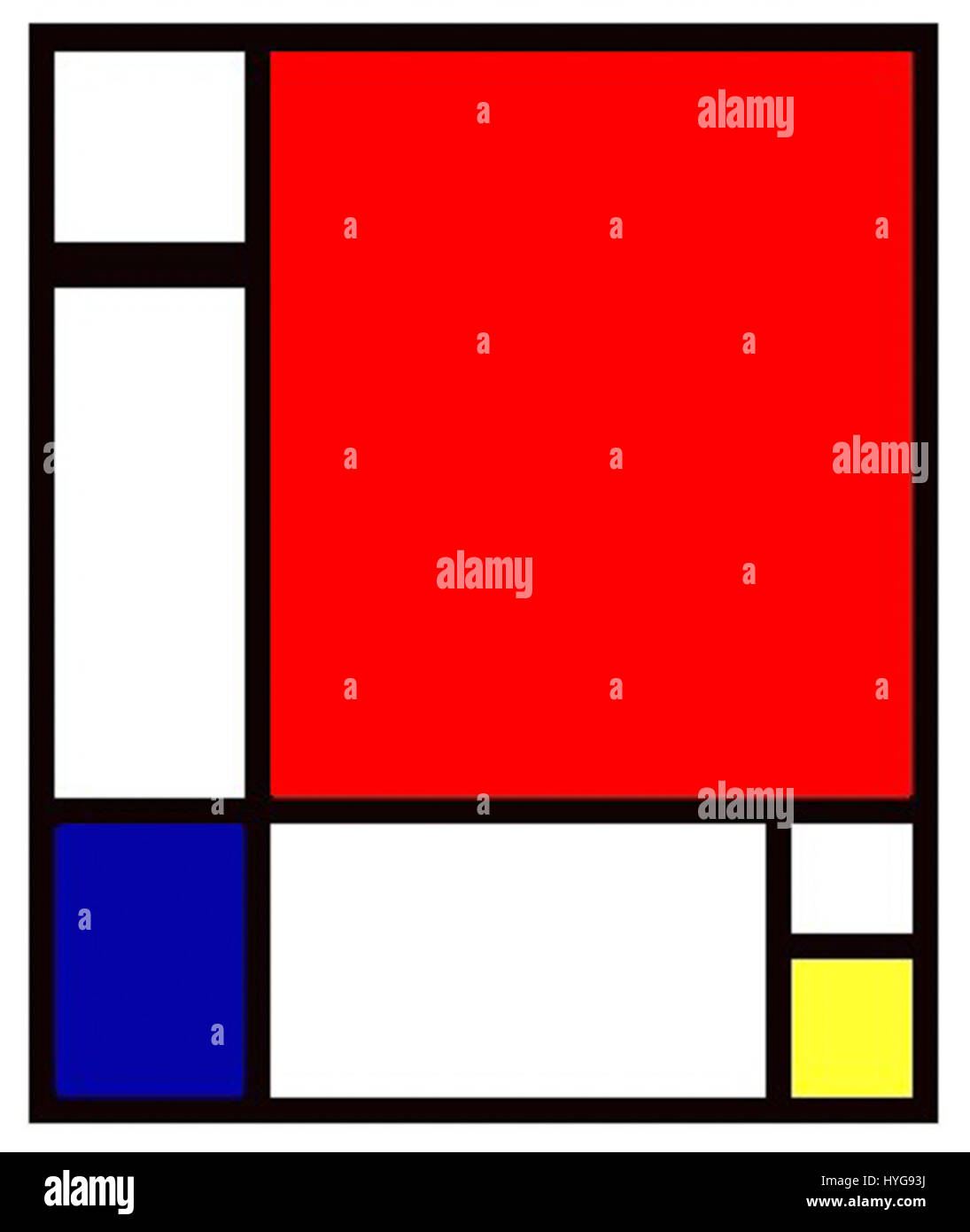 Piet Mondrian's 'Peinture' represents his move towards abstraction ...
