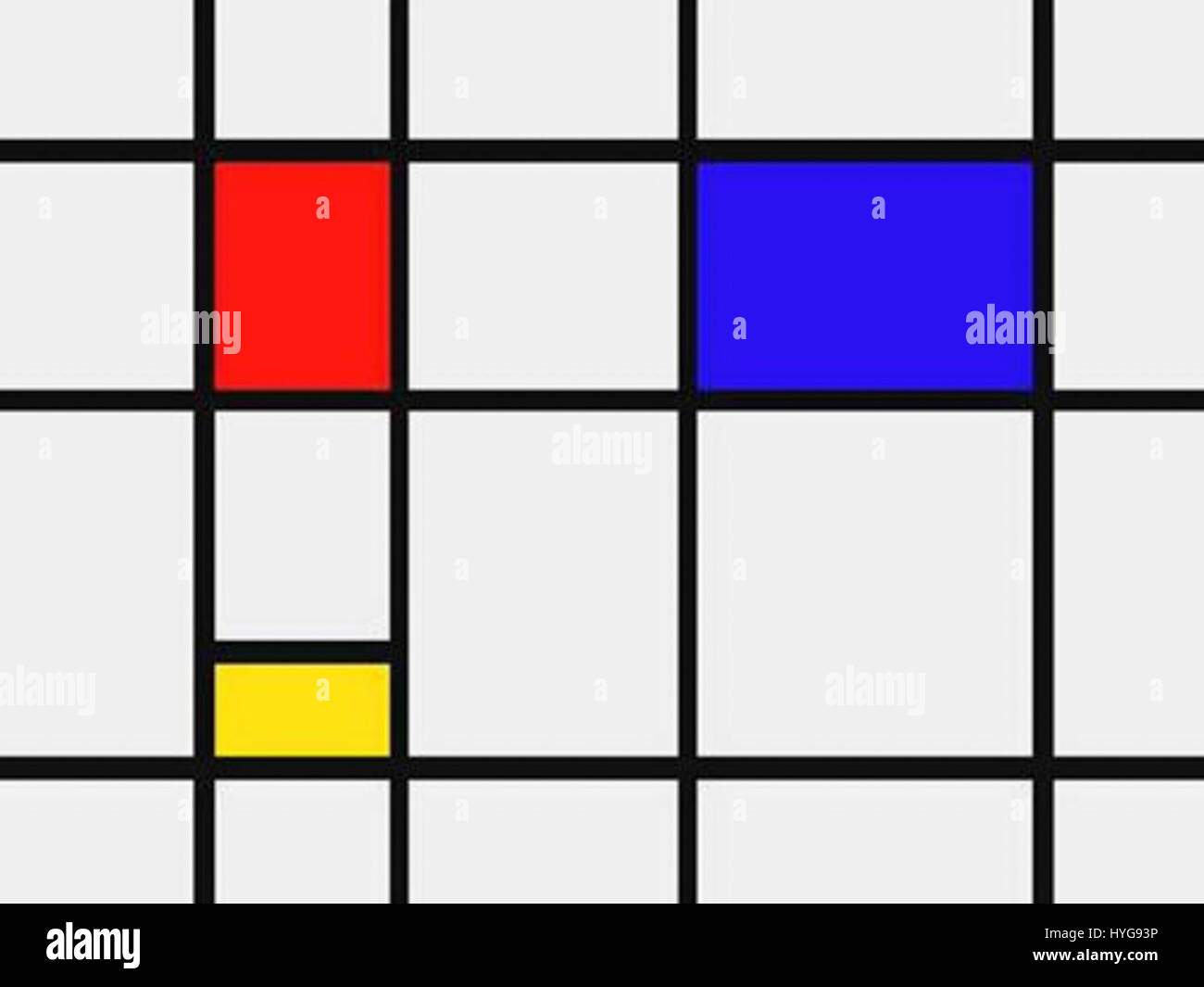 Piet Mondriaan’s work '02' exemplifies his signature style of geometric ...