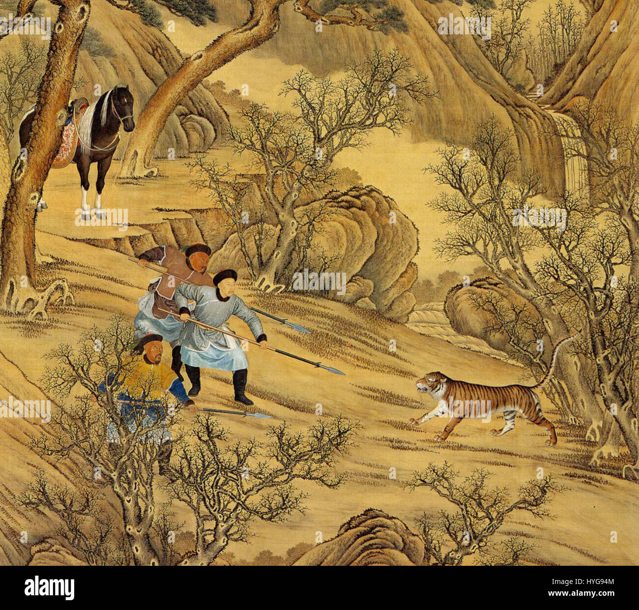 A detailed depiction of Emperor Hongli, later known as Emperor Qianlong ...