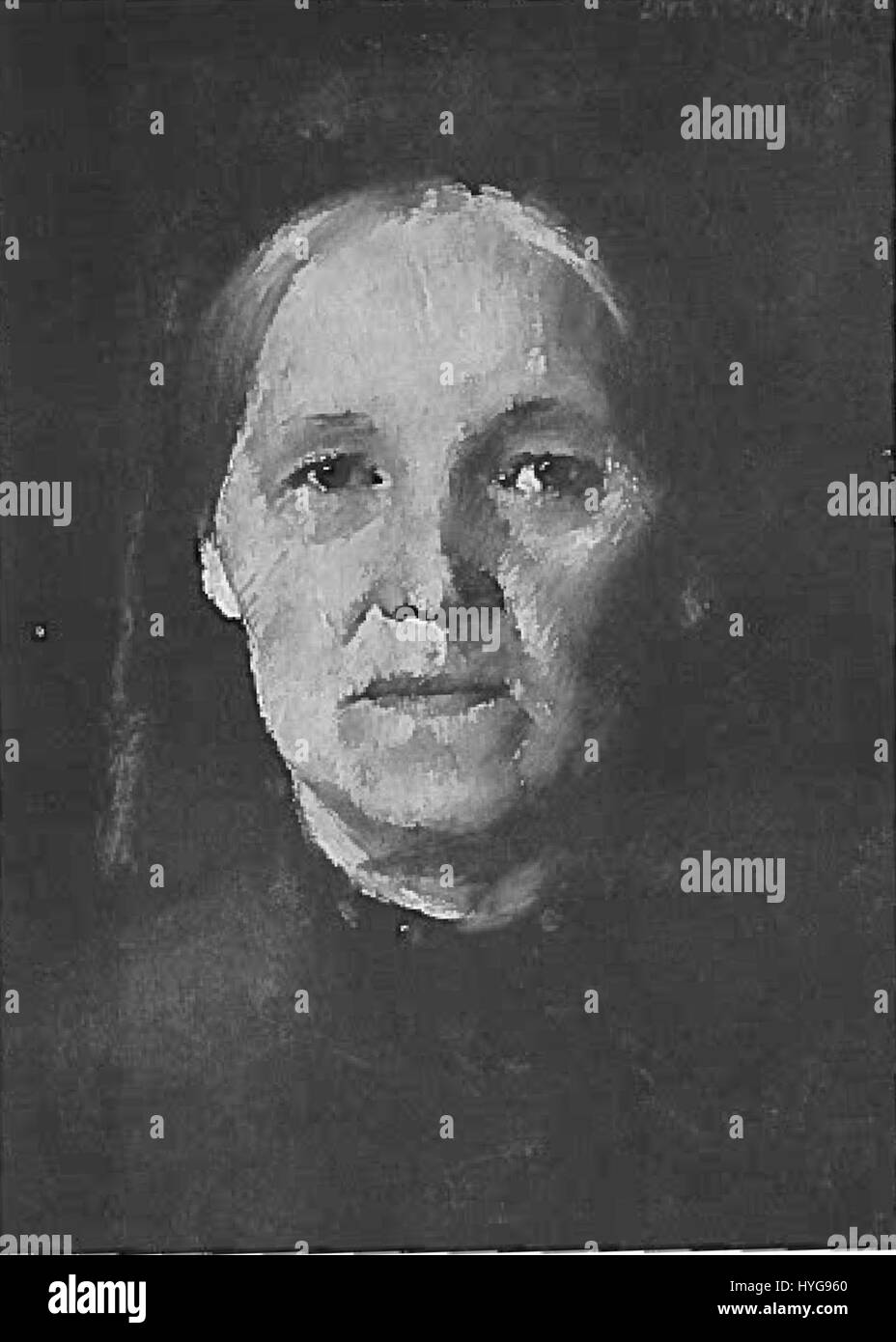 'Portrait of Frau Schwartz' by Lovis Corinth, painted in 1947, portrays ...