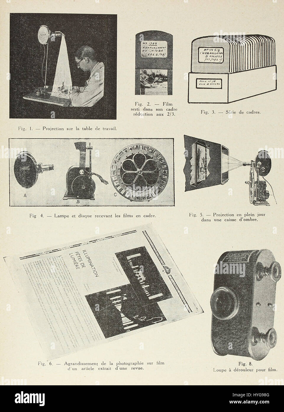 Le Cinescope is a projection device used to display microfilms, an ...