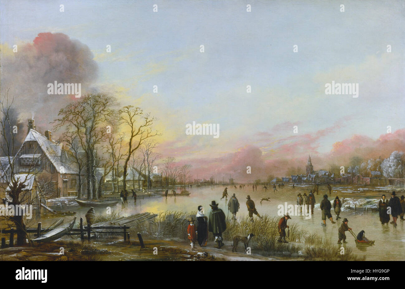Dutch paintings of winter scenes hi-res stock photography and images ...