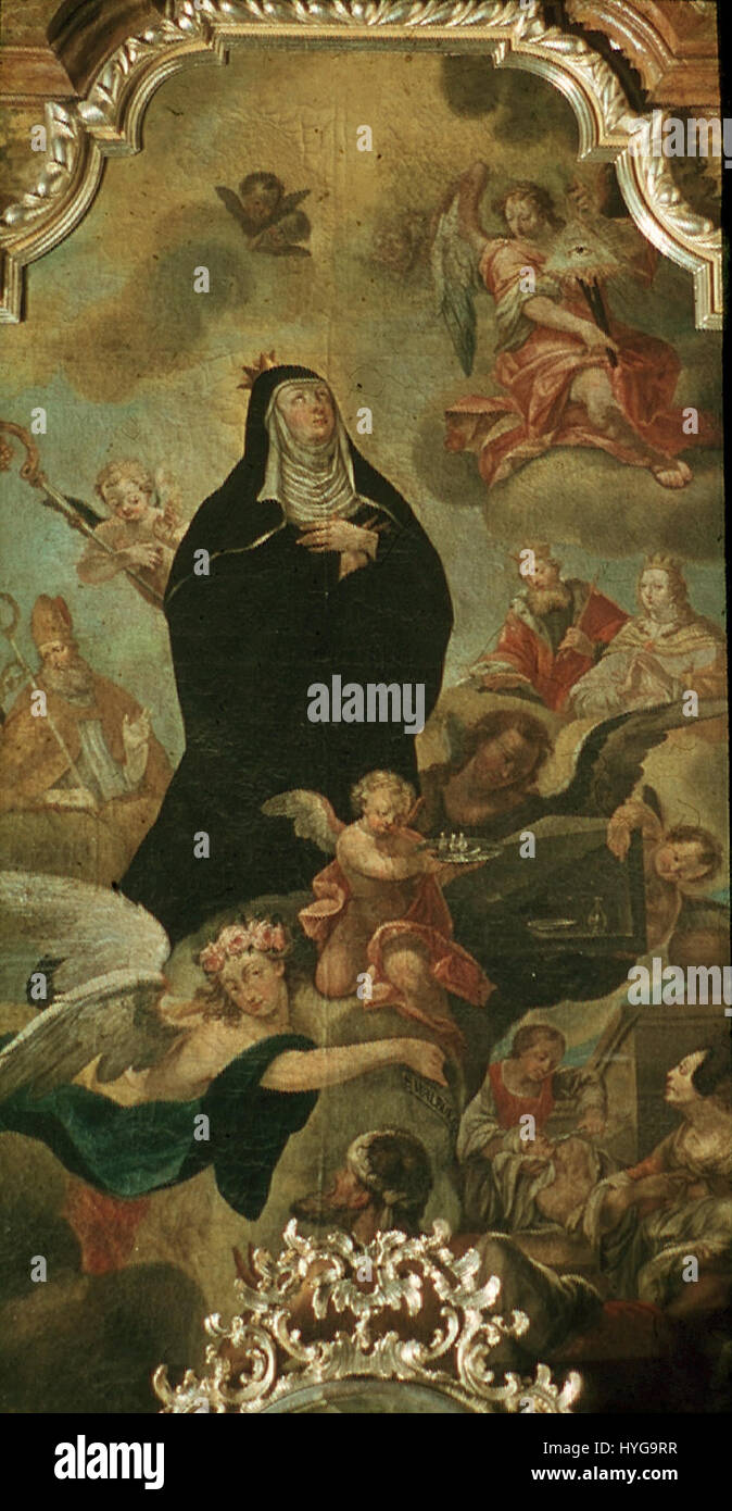 'Heilige Walburga' is a representation of Saint Walburga, an 8th ...