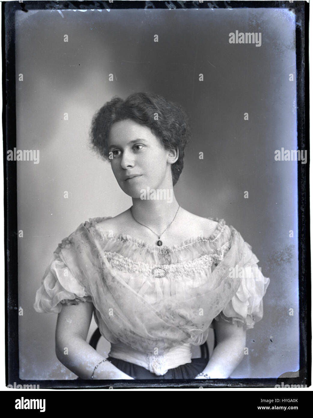 'Miss B Bishop' is a photographic portrait taken on December 18, 1907 ...