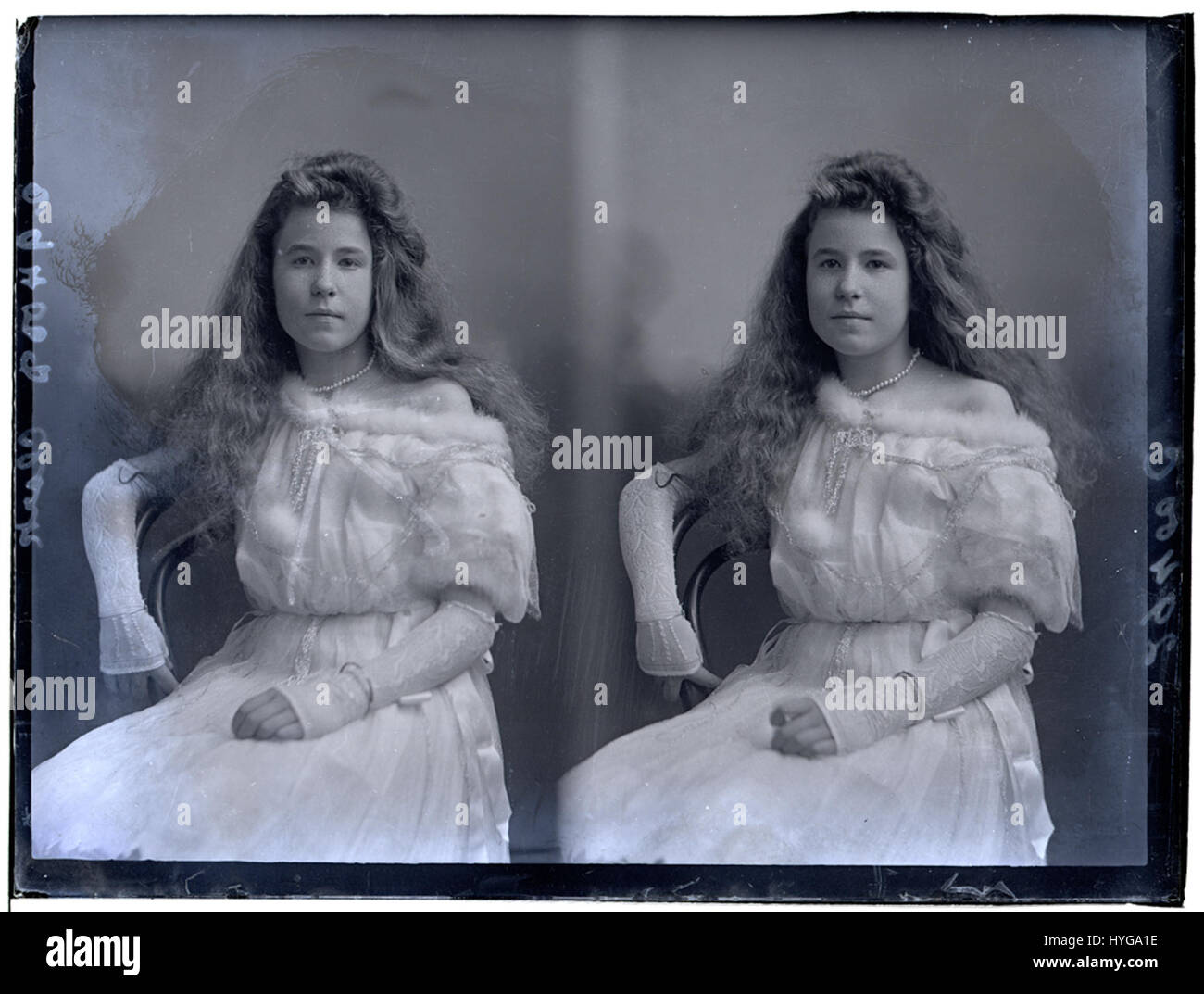 This photograph captures a moment of Miss Clark in 1908, likely part of ...