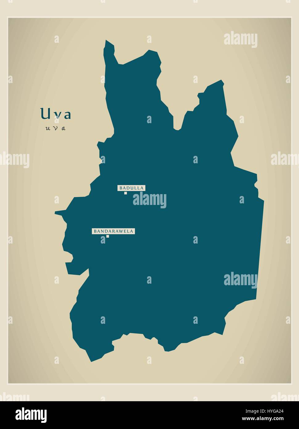 Modern Map - Uva LK Stock Vector Image & Art - Alamy