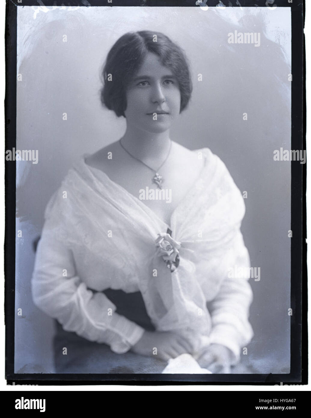 This photograph captures Miss Clark on 21 June 1915, showcasing an ...