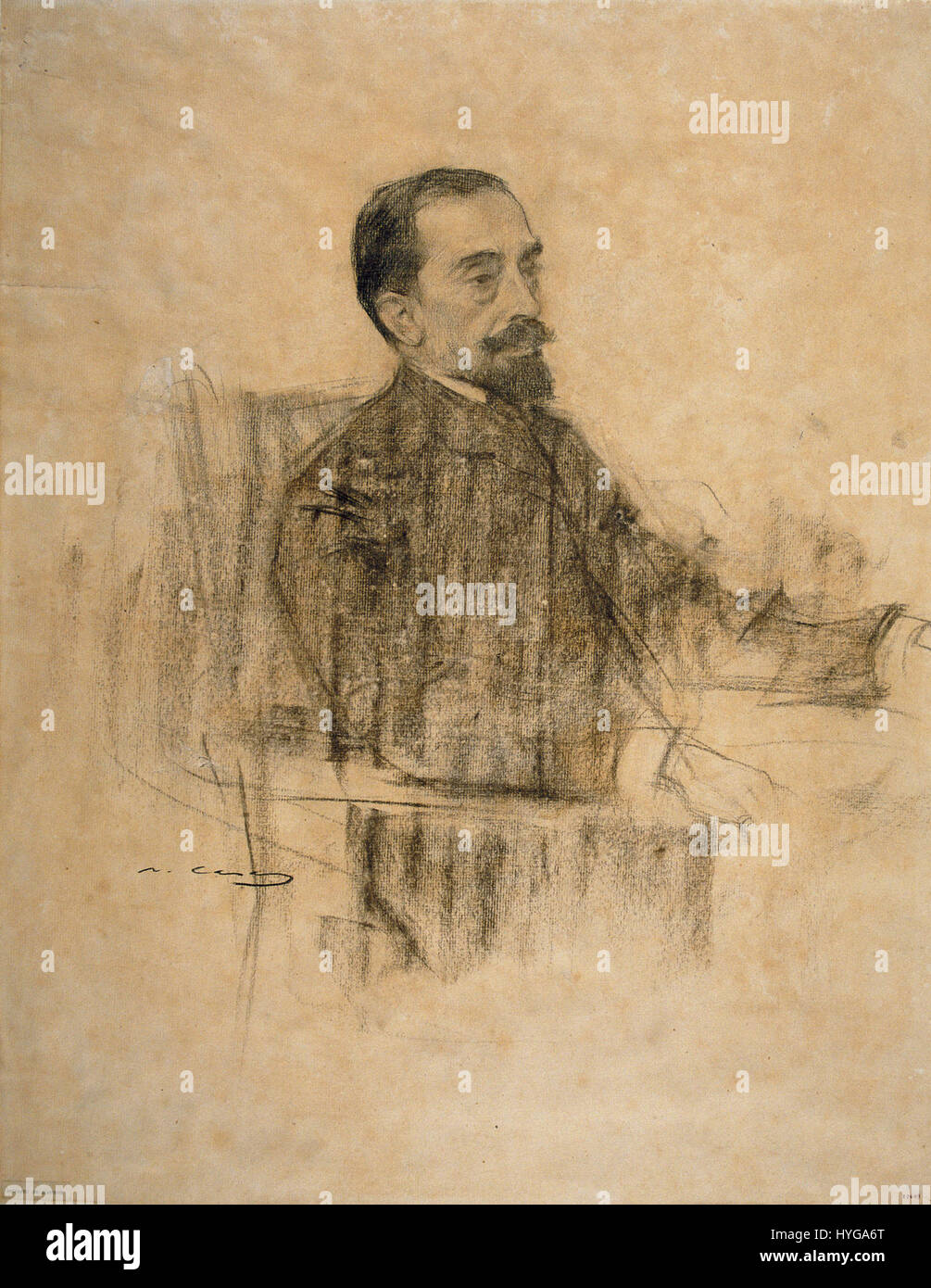 Ramon Casas, a prominent Catalan artist, created this artwork, which is ...