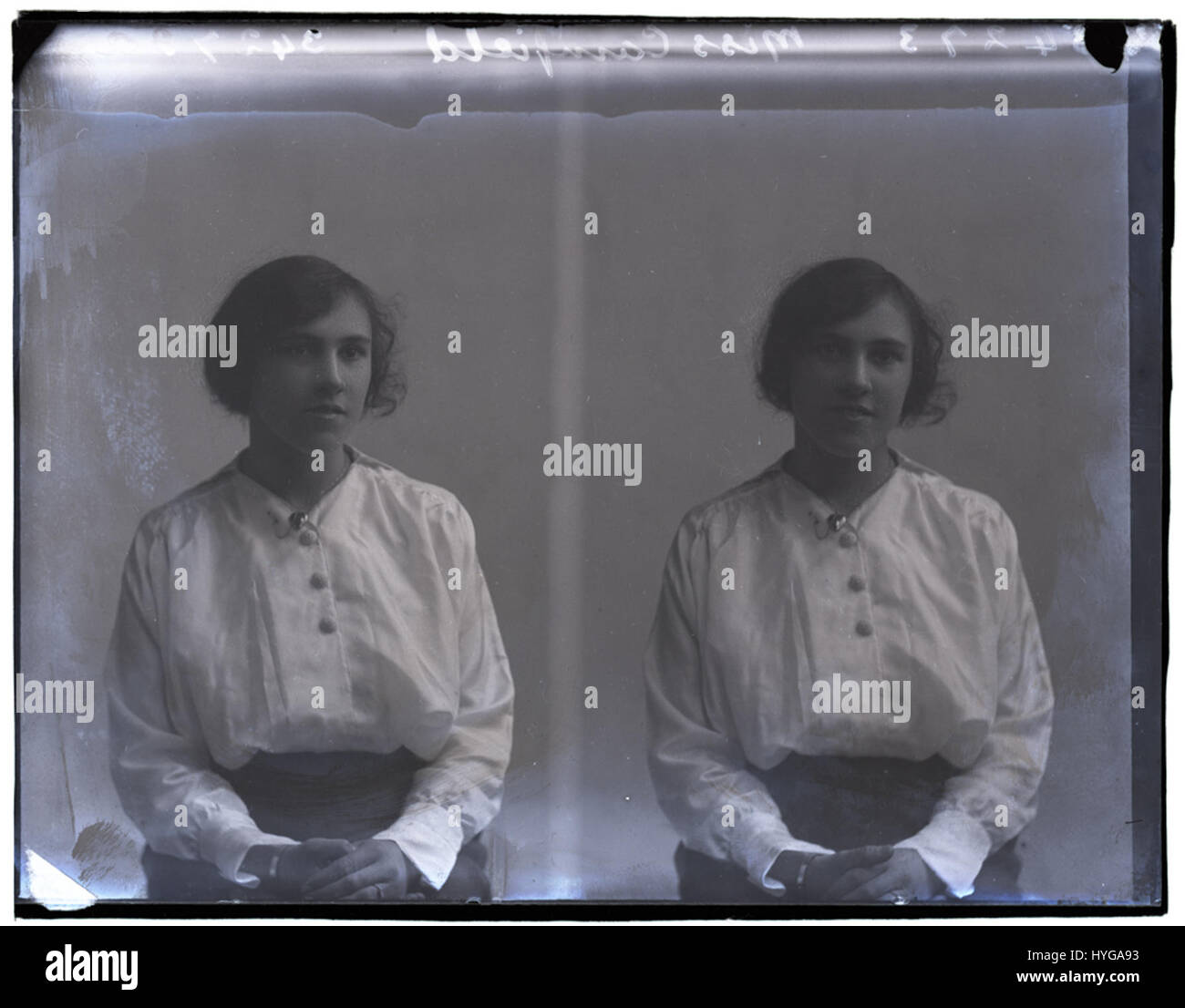 'Miss Canfield' is a photograph from October 3, 1915, featuring a woman ...