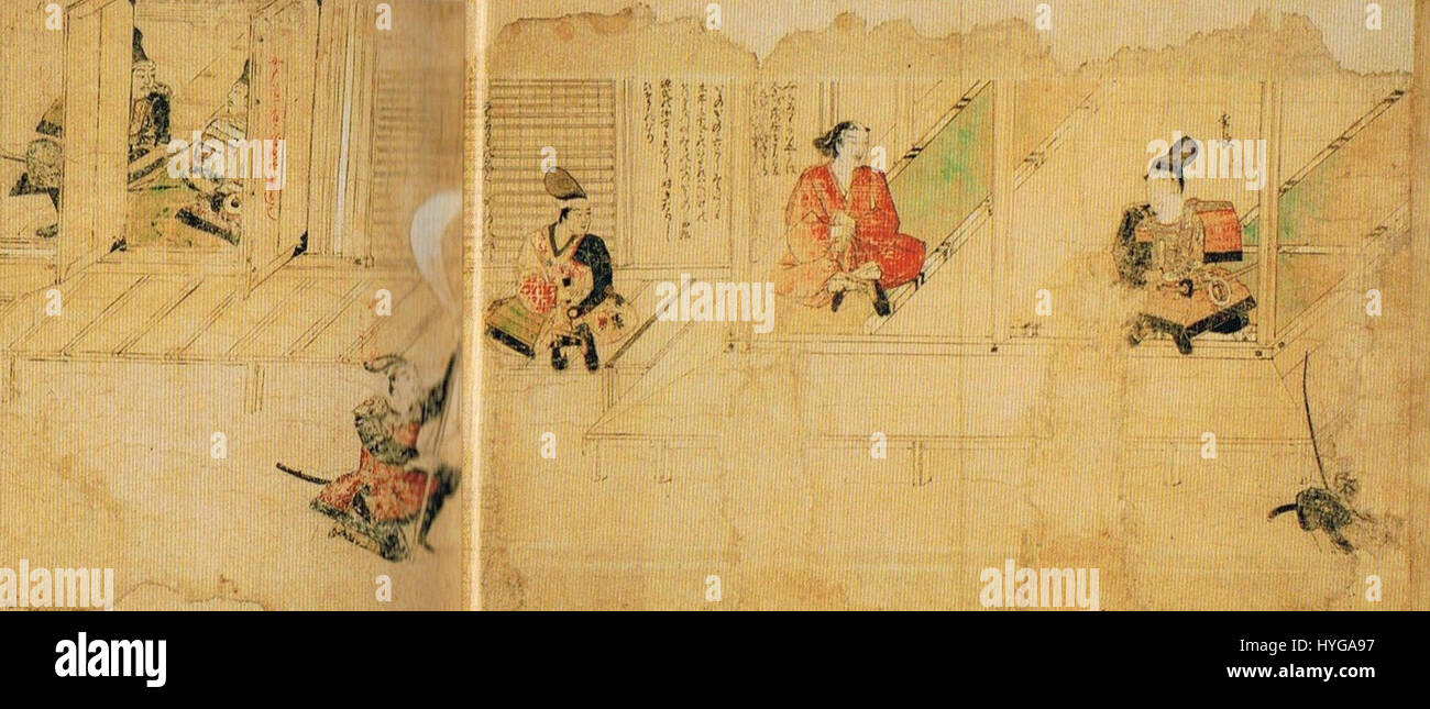 Takezaki Suenaga and Kouno Michiari were Japanese samurai depicted in ...