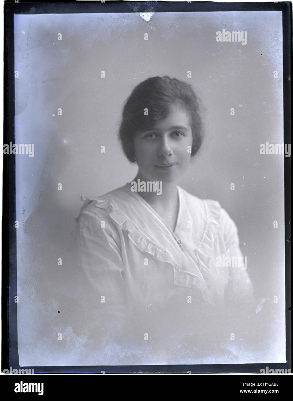 This portrait of Miss Barnes, captured in 1917, showcases fine artistic ...