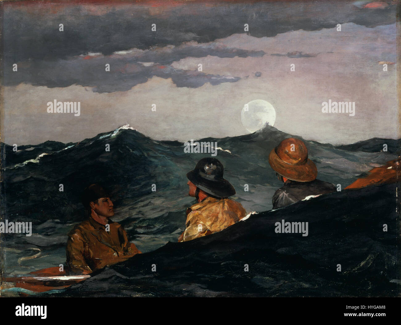 'Kissing the Moon' by Winslow Homer is an evocative work, portraying ...