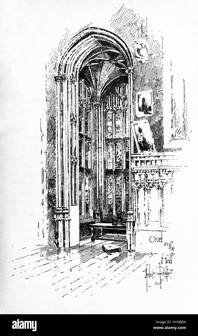 Herbert Railton’s 'Oriel in the Hall' presents an architectural study ...