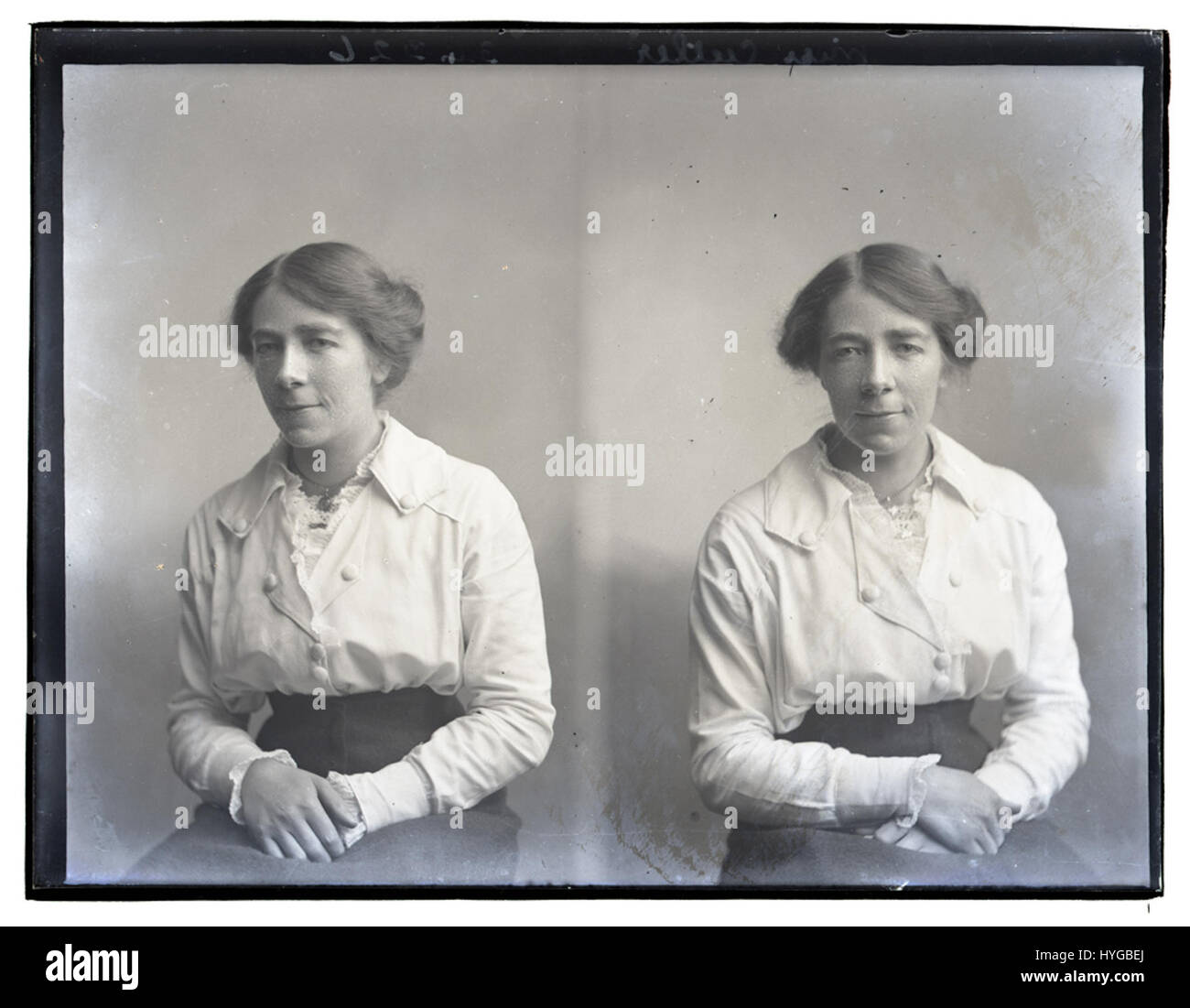 A photograph titled 'Miss Cutler, 24 Nov 1915' captures a portrait of ...